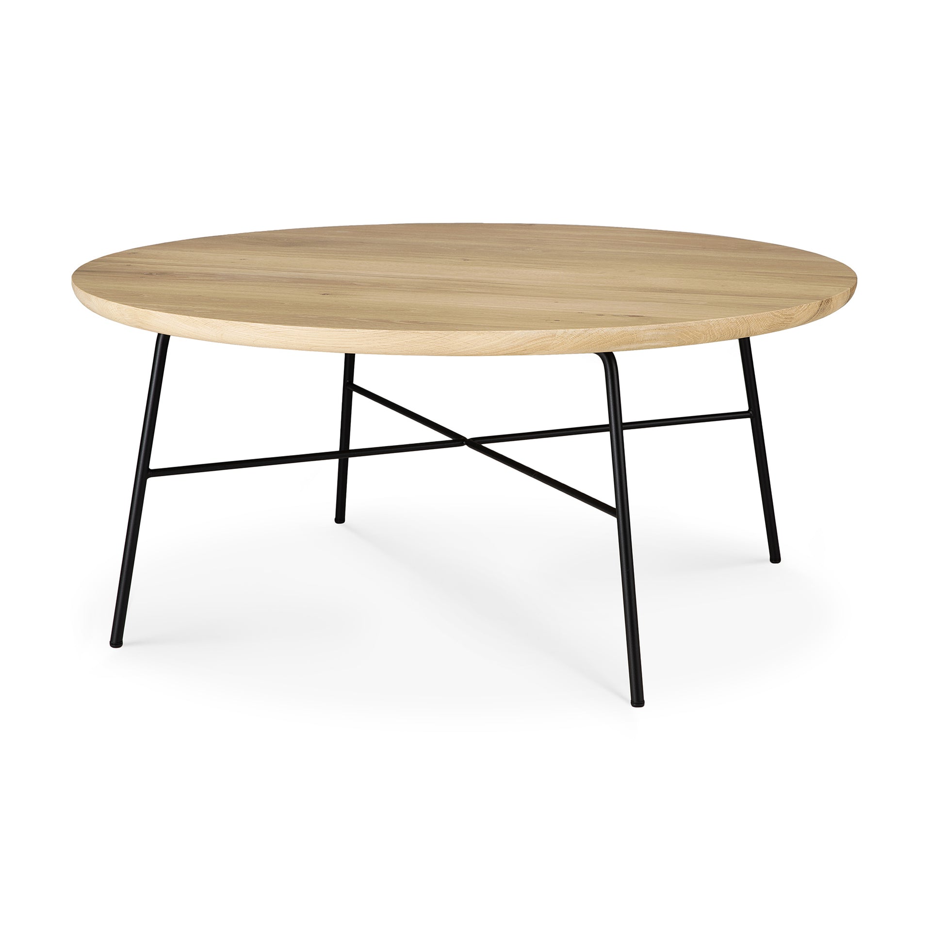 Ethnicraft Oak Disc round coffee table Ø80/35– Oishi Furniture & Homewares