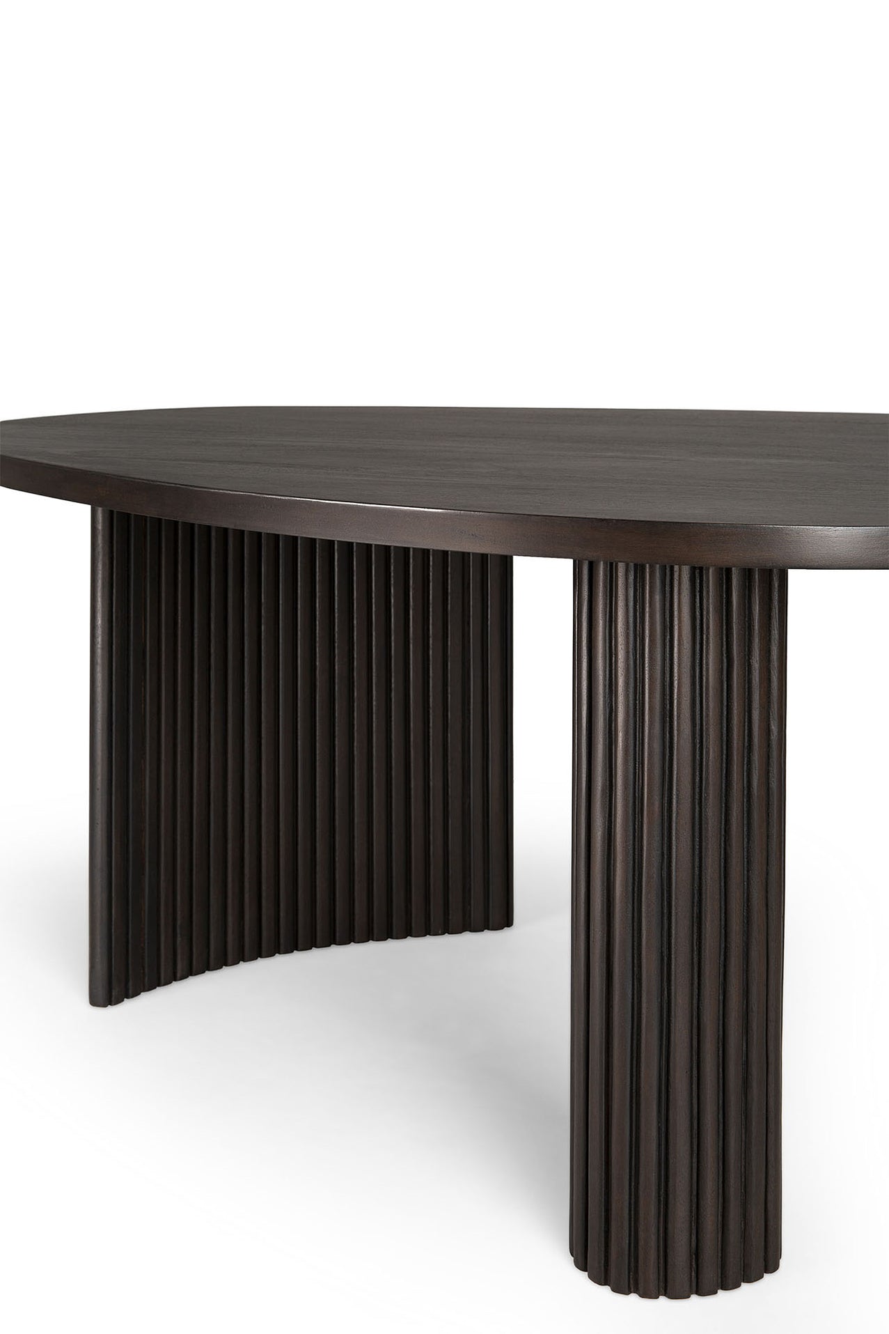 Ethnicraft Mahogany Boomerang Dark Brown Coffee Table 125/75/45– Oishi ...